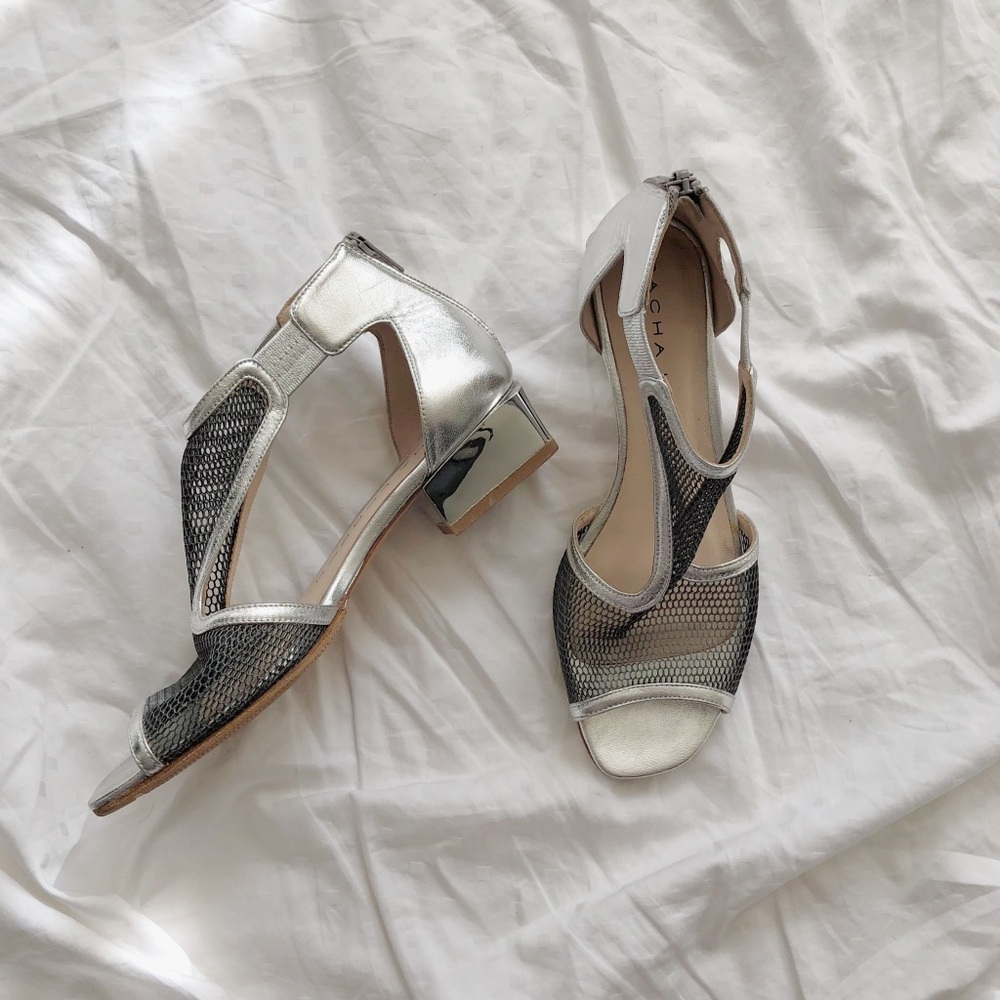 Metallic Silver Sandals - Gem